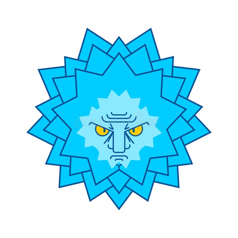 Angry Snowflake Isolated. Evil Flake of Snow Stock Vector ...