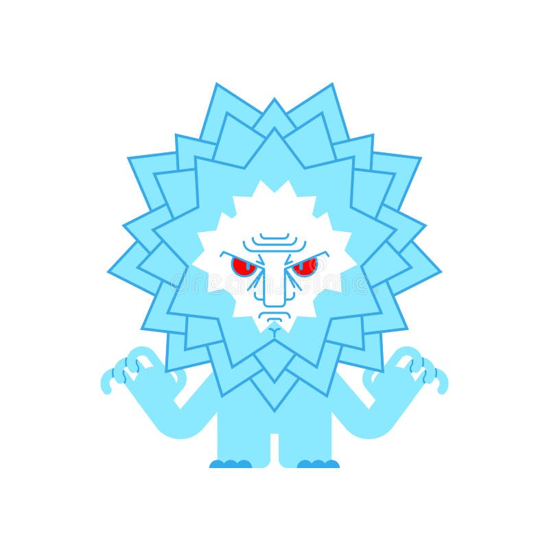Angry Snowflake Isolated with in the Mascot Stock Vector - Illustration ...