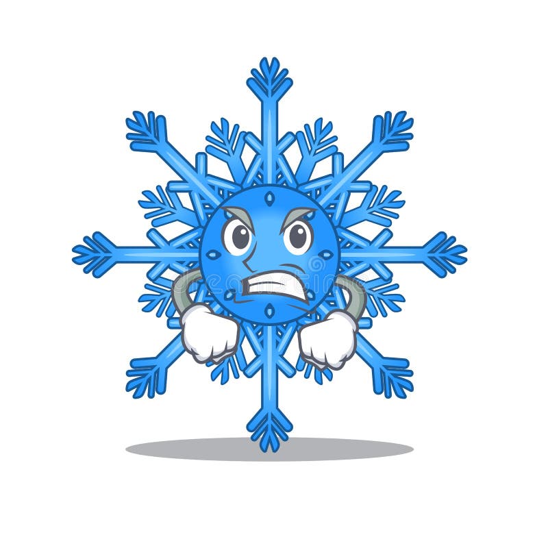 Angry Snowflake Isolated with in the Mascot Stock Vector - Illustration ...