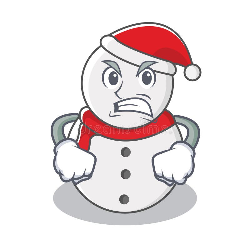 Angry Snowman stock illustration. Illustration of christmas - 1393850