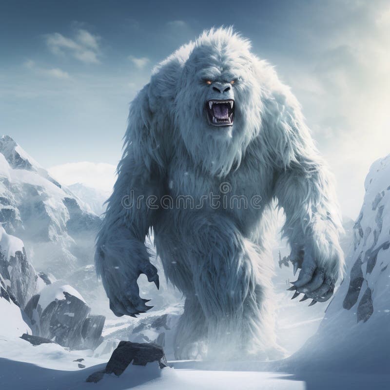 Angry snowy yeti. stock illustration. Illustration of angry - 309093137