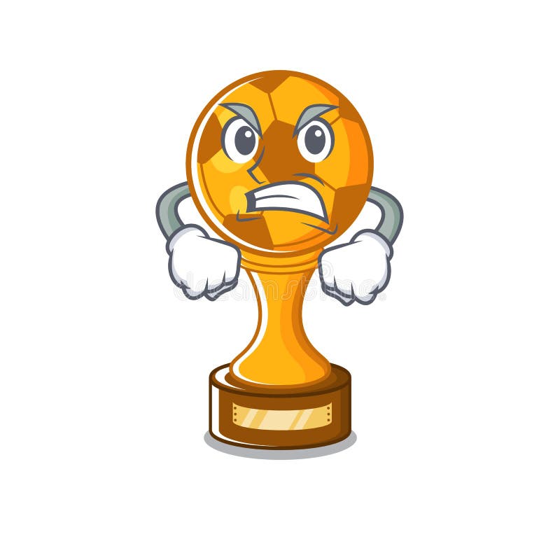Angry Soccer Trophy in the Cartoon Drawer Stock Vector - Illustration ...