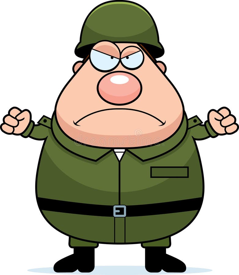 Angry Soldier stock vector. Illustration of uniform, clip - 47713922