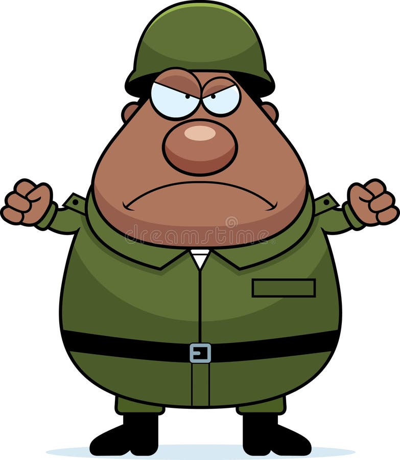 Angry Soldier stock vector. Illustration of soldier, graphic - 47713945