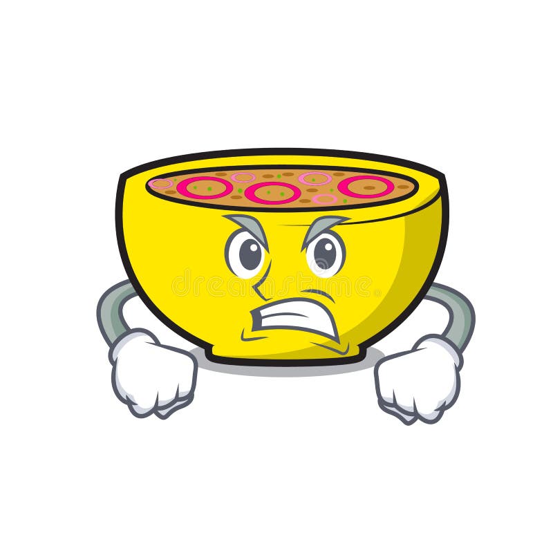 Angry Soup Union Mascot Cartoon Stock Vector - Illustration of emotion ...