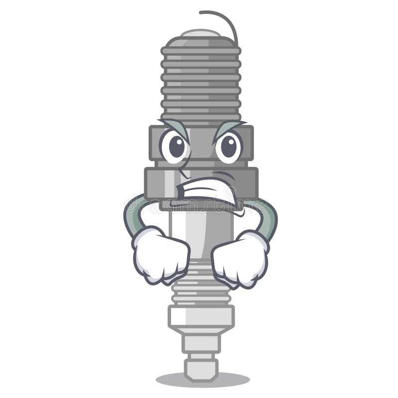 Angry Piston Isolated in the Cartoon Shape Stock Vector - Illustration ...