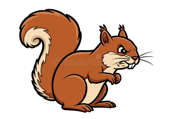 Angry Squirrel Clipart Illustration Design Stock Vector - Illustration ...