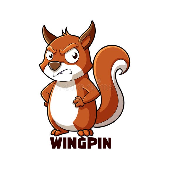 Angry Squirrel Pondering Wingpin Issues Stock Vector - Illustration of whimsical, vector: 356455069