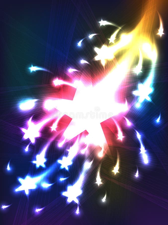Dropping star light RGB stock vector. Illustration of abstract - 46763353