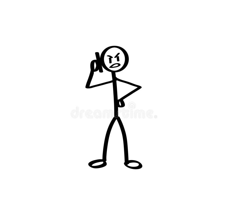 Stick Man Phone Stock Illustrations – 2,526 Stick Man Phone Stock ...