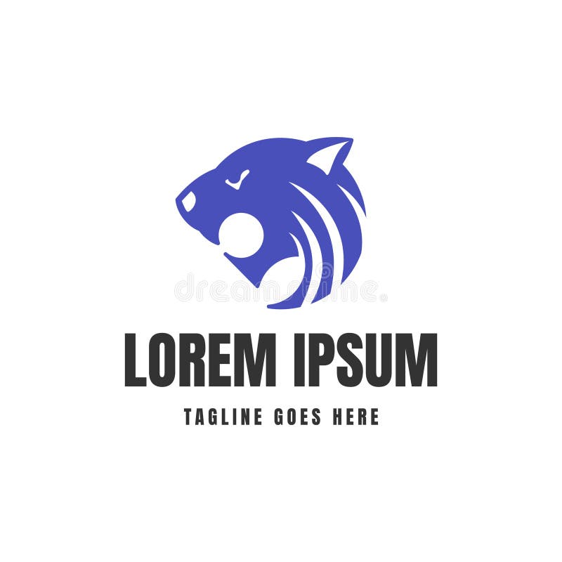 Angry Strong Tiger Jaguar Puma Leopard Head Illustration Logo Design ...