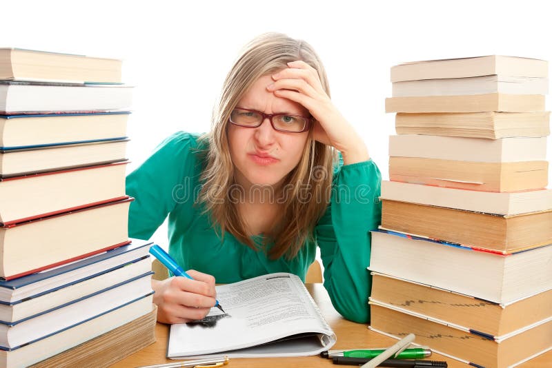 Doing homework stock image. Image of education, beautiful - 35536025