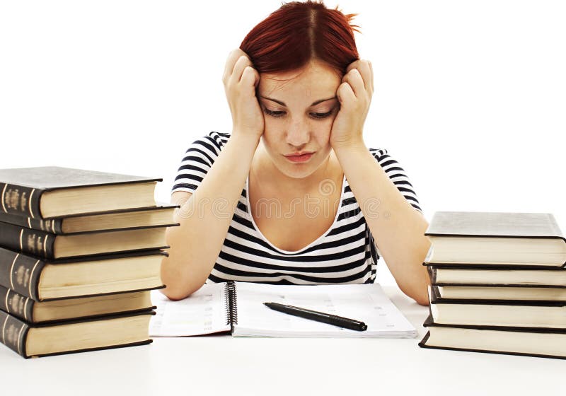Angry Student Girl with Learning Difficulties Stock Image - Image of ...