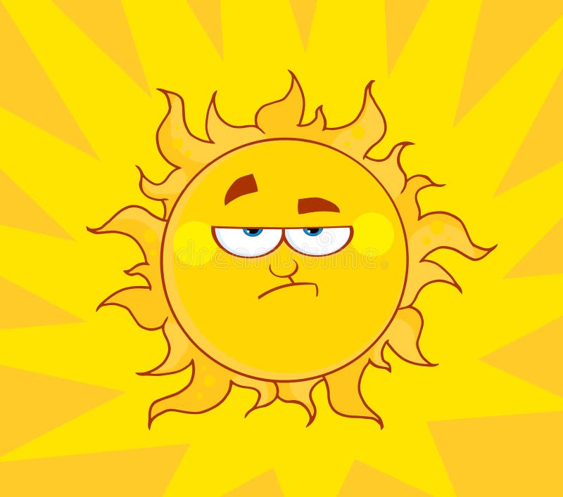 Angry sun stock vector. Illustration of cartoonpictures - 18624992