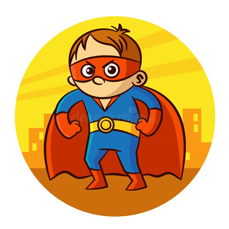 Cartoon Angry Superhero Boy Stock Vector - Illustration of hero ...