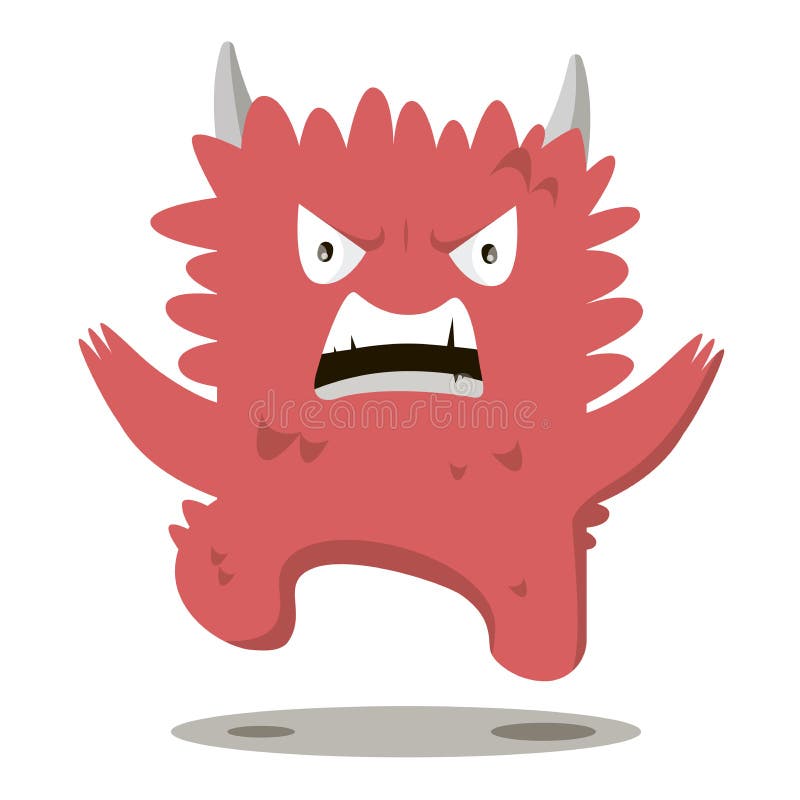 Angry Swearing Monsters in a Flat Style. Colorful Angry Characters ...