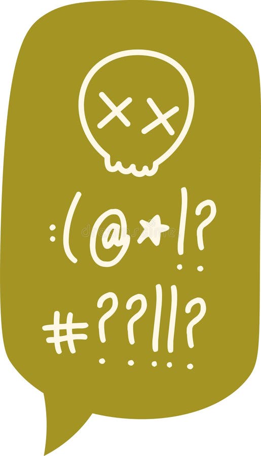 Angry Symbols Speech Bubble Stock Illustration - Illustration of angry ...