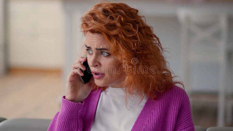 Angry Talking Arguing Smartphone Call Problem Trouble Negative Talk ...