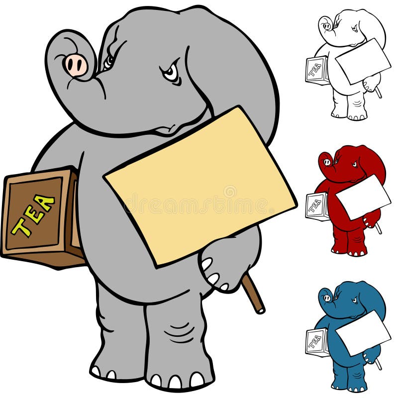 Angry Tea Party Protester stock vector. Illustration of cups - 16132227