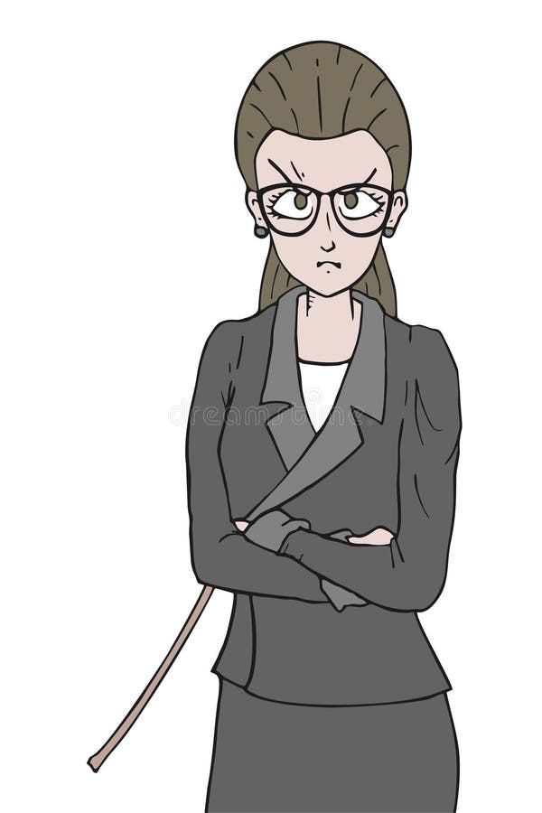 Angry teacher illustration stock vector. Illustration of vector - 269368732