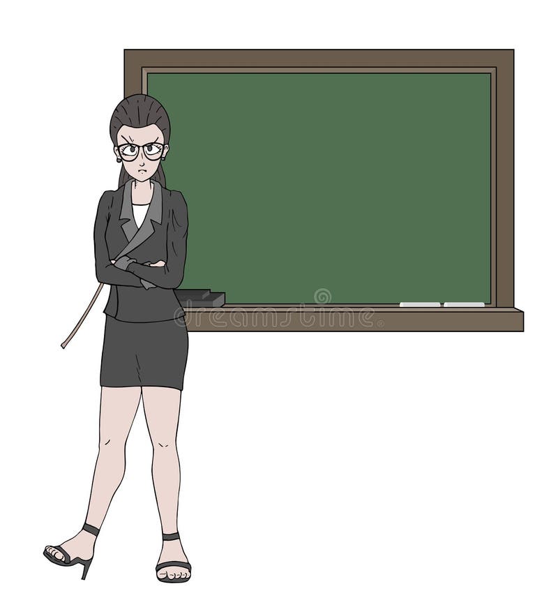 Angry teacher illustration stock vector. Illustration of looking ...