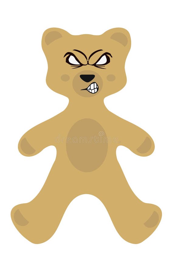 Angry teddy bear stock illustration. Illustration of child - 8429767