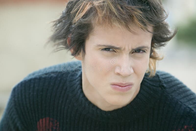 Angry teenage boy stock photo. Image of faces, confusion - 6335986