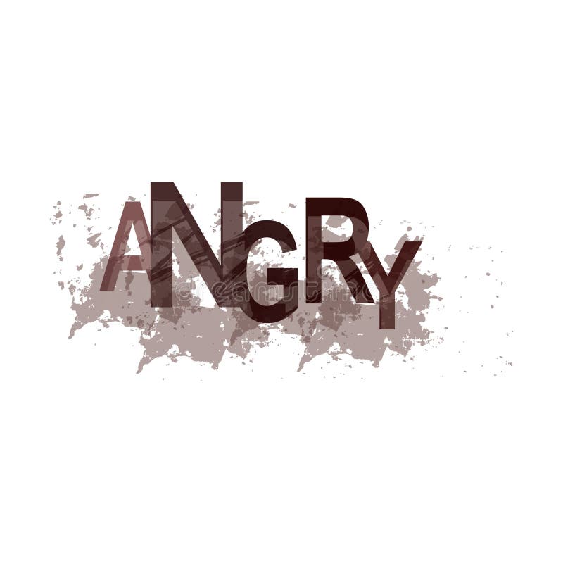 Angry Text. Vector Illustration Decorative Design Stock Vector ...