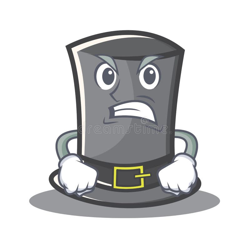 Angry Thanksgiving Hat Character Cartoon Stock Vector - Illustration of ...