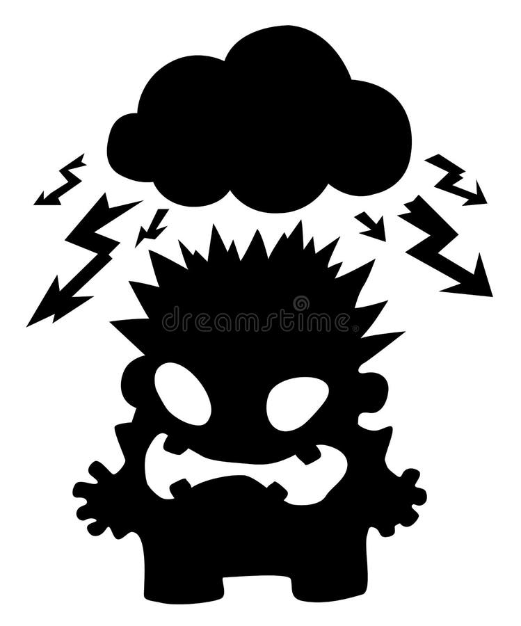 Angry Thunder Cloud Character Cartoon Stock Vector - Illustration of ... Angry Thunder Cloud Character Cartoon Stock Vector - Illustration of ...