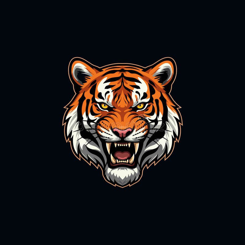 Angry Tiger Esports Mascot Logo Vector Illustration Stock Vector ...