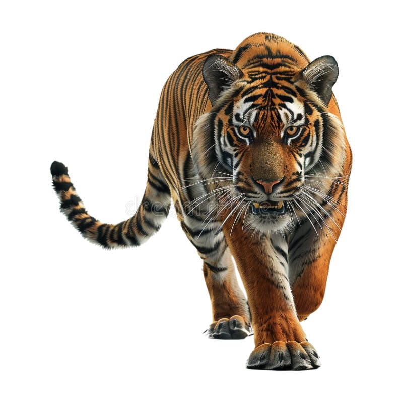 Angry Tiger on Transparent Background - Ai Generated Stock Illustration ...