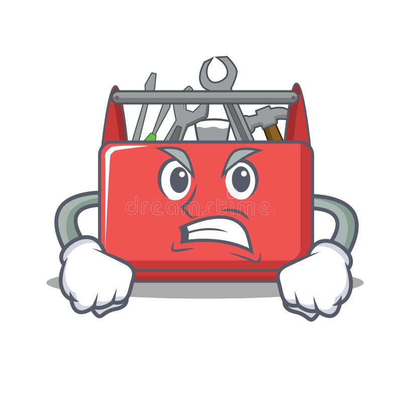 Angry Tool Box Character Cartoon Stock Vector - Illustration of ...