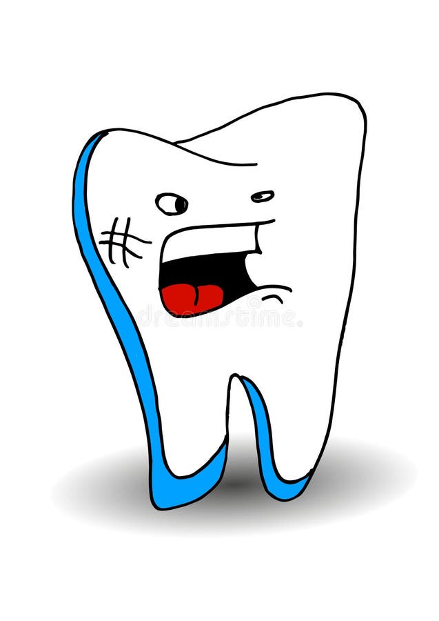 Sketched Portrait of an Angry Tooth while Shouting - Vector Stock ...