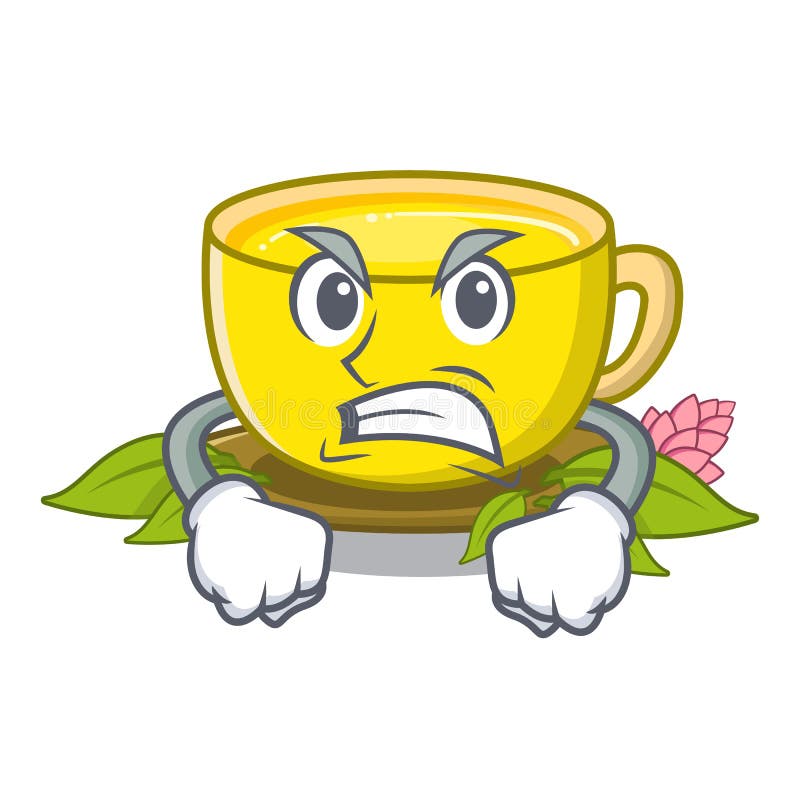 Angry Turmeric Tea in the Cartoon Shape Stock Vector - Illustration of ...