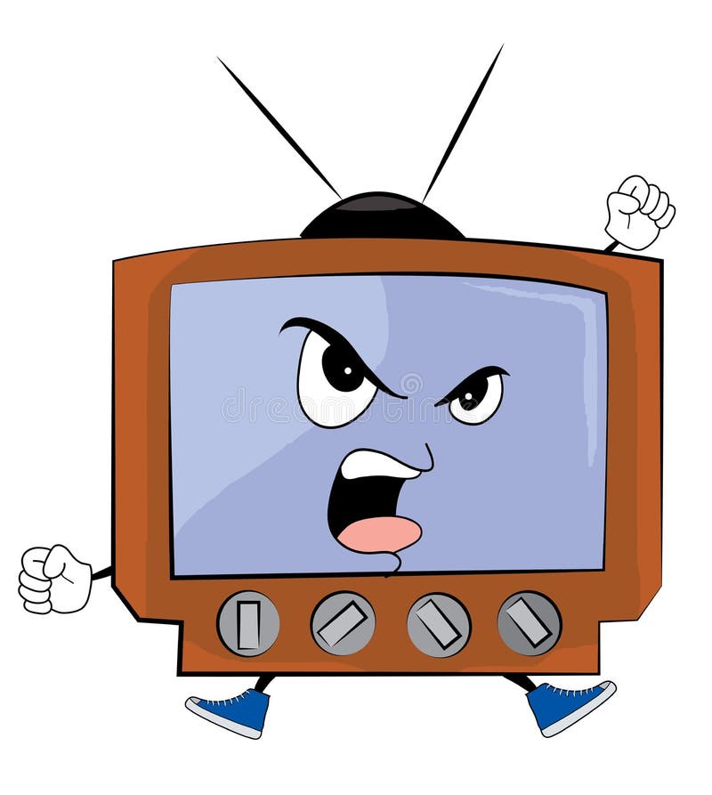 Angry tv cartoon stock illustration. Illustration of fierce - 43764150