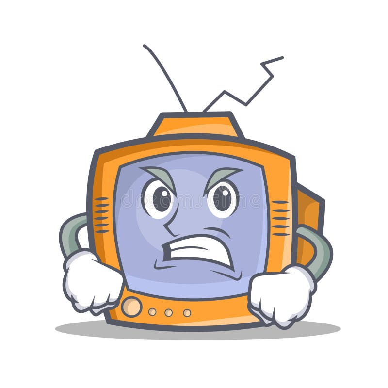 Angry tv cartoon stock illustration. Illustration of furious - 43764150