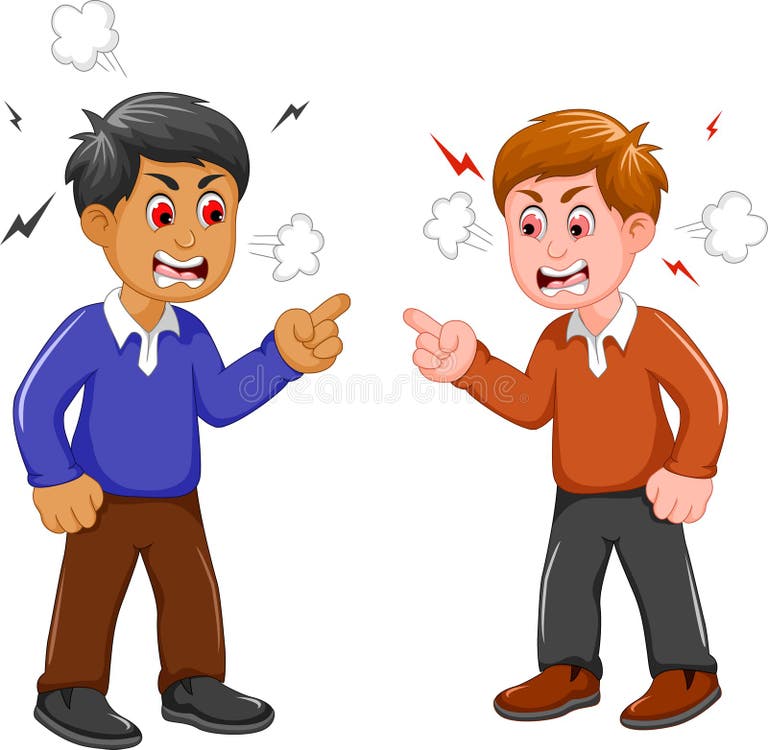 Angry two men arguing stock illustration. Illustration of person - 80586036