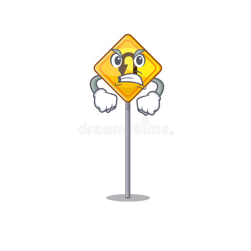 Angry Turn Right Shape with the Cartoon Stock Vector - Illustration of ...
