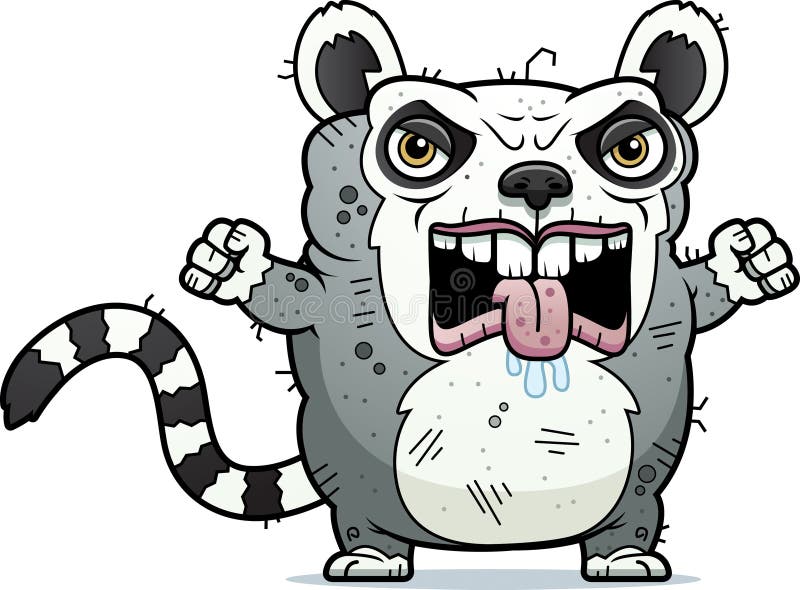 Angry Ugly Lemur stock vector. Illustration of hideous - 47480144