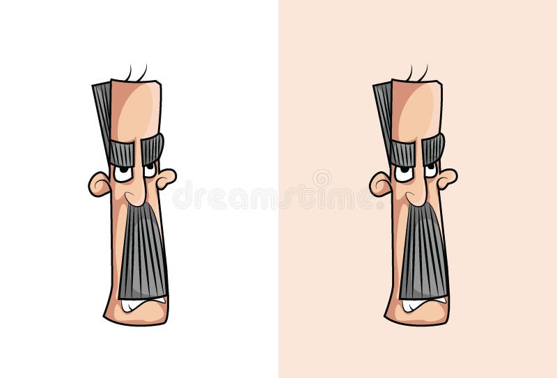 Angry Uncle Cartoon Face. stock illustration. Illustration of laughing ...