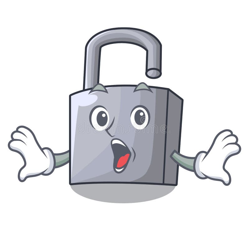 Angry Unlocking Padlock on the Cartoon Gate Stock Vector - Illustration ... Angry Unlocking Padlock on the Cartoon Gate Stock Vector - Illustration ...