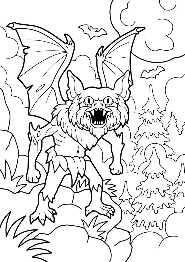 Angry Vampire with a Sword, Funny Illustration Stock Vector ...