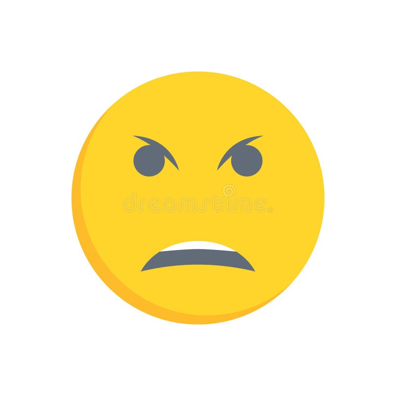 Angry Vector Flat Colour Icon Stock Vector - Illustration of negative ...