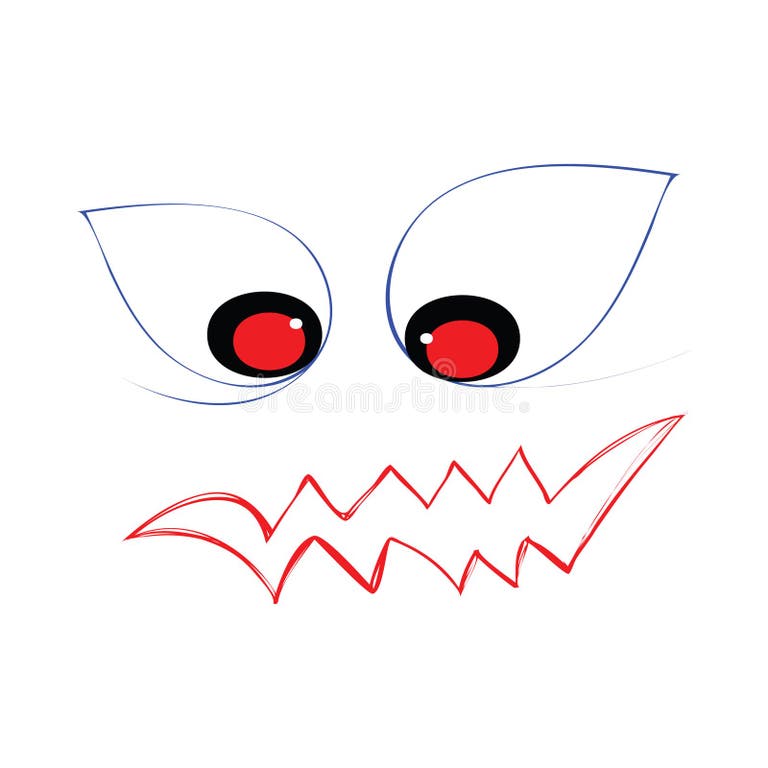 Angry stock vector. Illustration of happy, eyeball, cute - 54154452