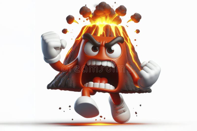 Angry Cartoon Volcano Stock Illustrations – 66 Angry Cartoon Volcano ...