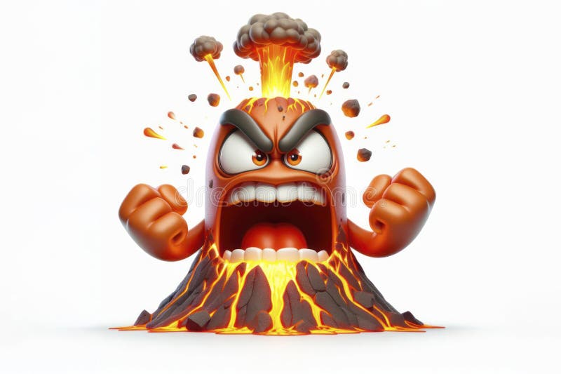 Angry Cartoon Volcano Stock Illustrations – 60 Angry Cartoon Volcano ...