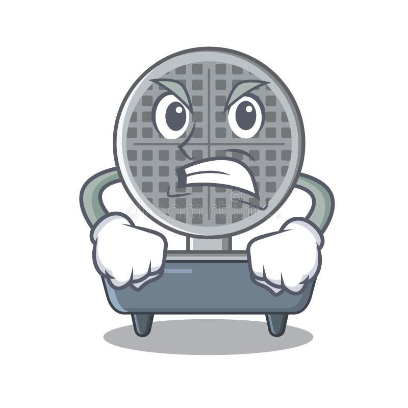 Angry Waffle Iron in Cartoon Kitchen Cabinet Stock Vector ...