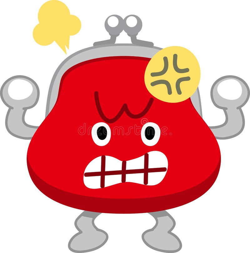 Wallet Character _ 6 Facial Expressions and Poses Stock Vector ...