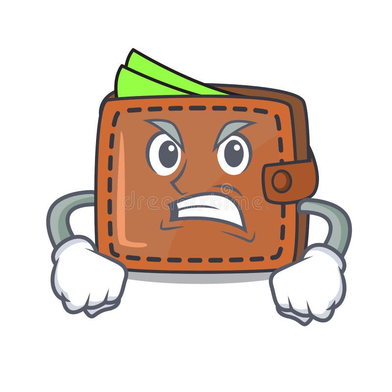 Angry wallet cartoon stock illustration. Illustration of business ...